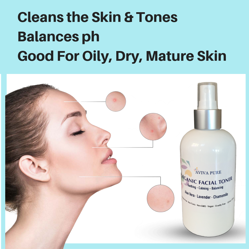 Organic Facial Toner Aviva Pure - Soothing, Calming and Balancing